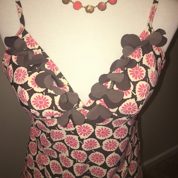 Boden | Swim | Boden Tankini Swimsuit Top Pink Daisy Floral Sz 8 | Poshmark